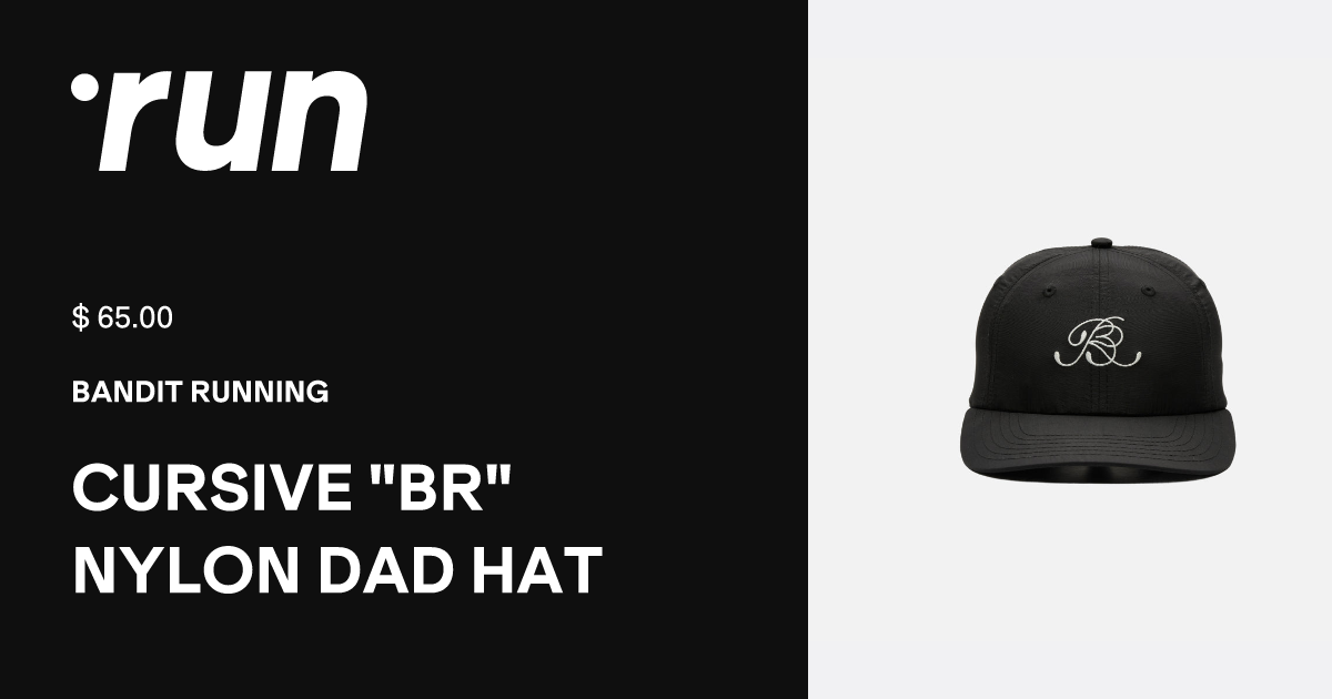 Cursive "BR" Nylon Dad Hat